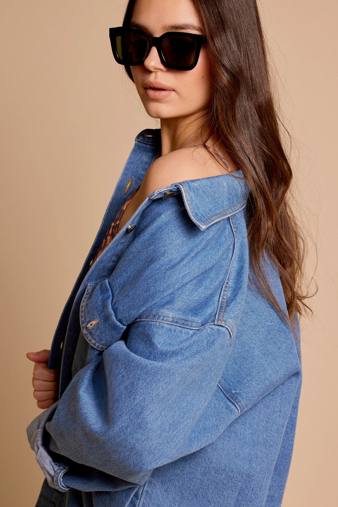 Rhythm Oversized Denim Shacket | June Swimwear